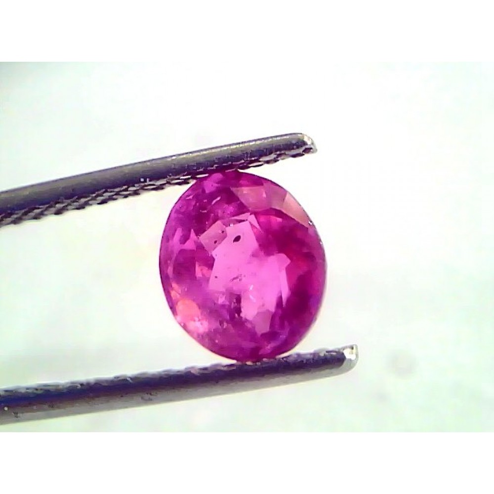 2.01 Ct Unheated Untreated Natural Old Burma Ruby Gemstone *Rare*